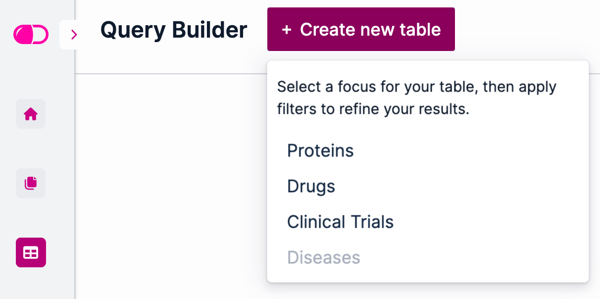 Table Builder Quickstart Guide